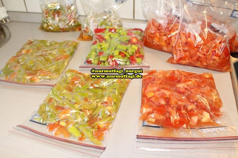 Dondurucuda Kislik Domates nasil saklanir, kislik biber nasil saklanir ...