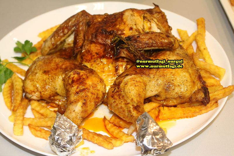 Firinda Soslu Tavuk tarifi, Nar gibi kizarmis ici sulu disi citir bütün ...