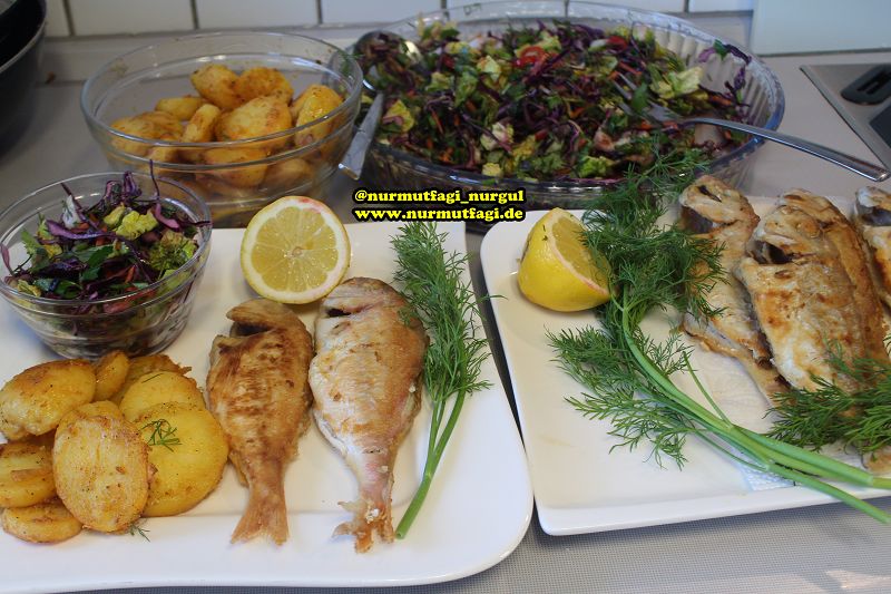 balik menü, bratkartoffel, tavada patates kavurma, mezgit baligi tarifi ...