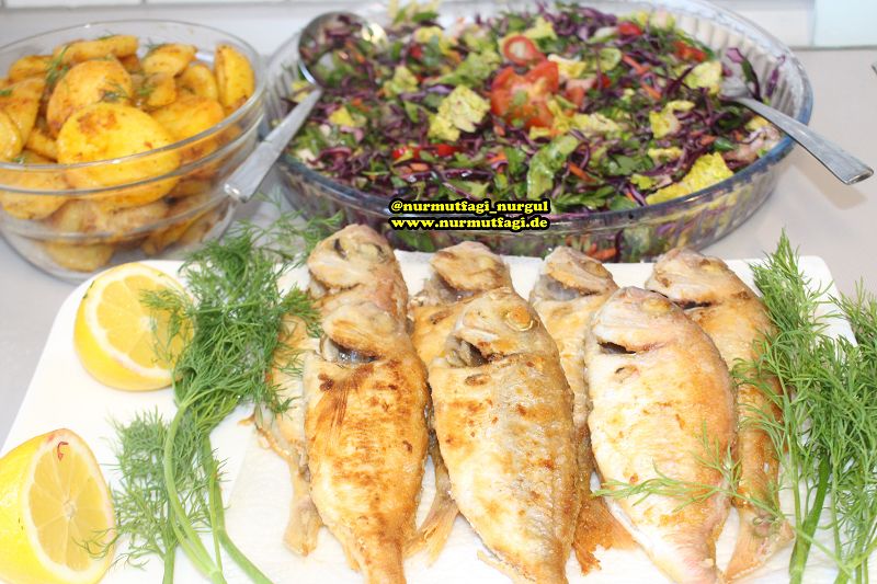 balik menü, bratkartoffel, tavada patates kavurma, mezgit baligi tarifi ...